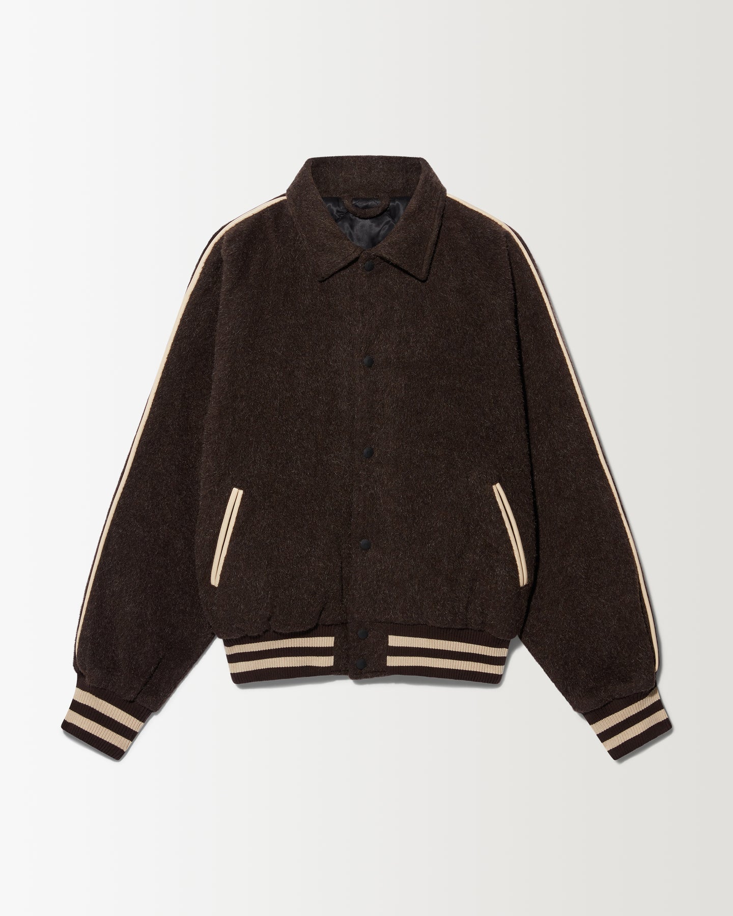 Wool Varsity Jacket - Mocha Brown | RONNING, Everyday Uniform