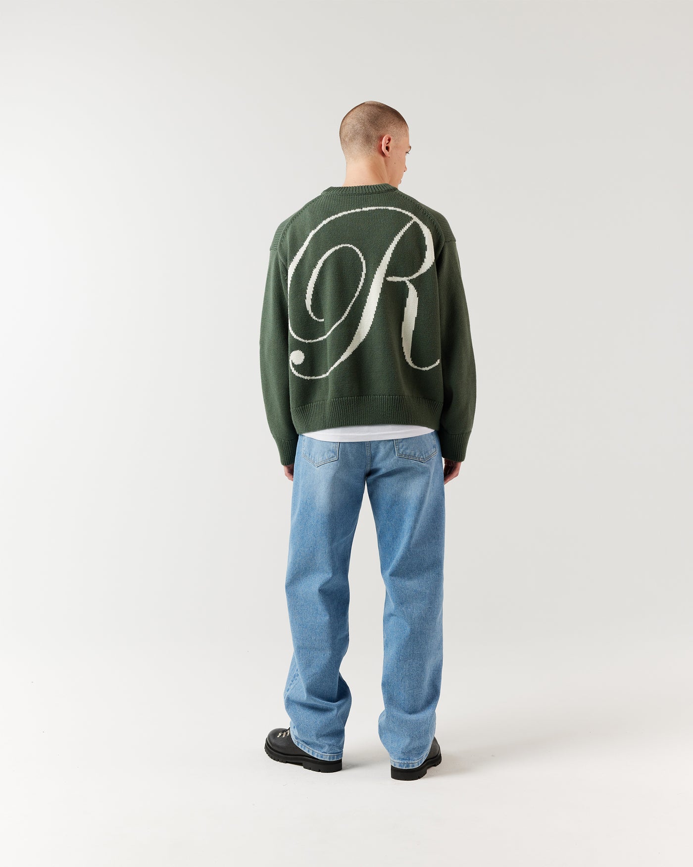 R Knit Sweater - Sage Green – RONNING