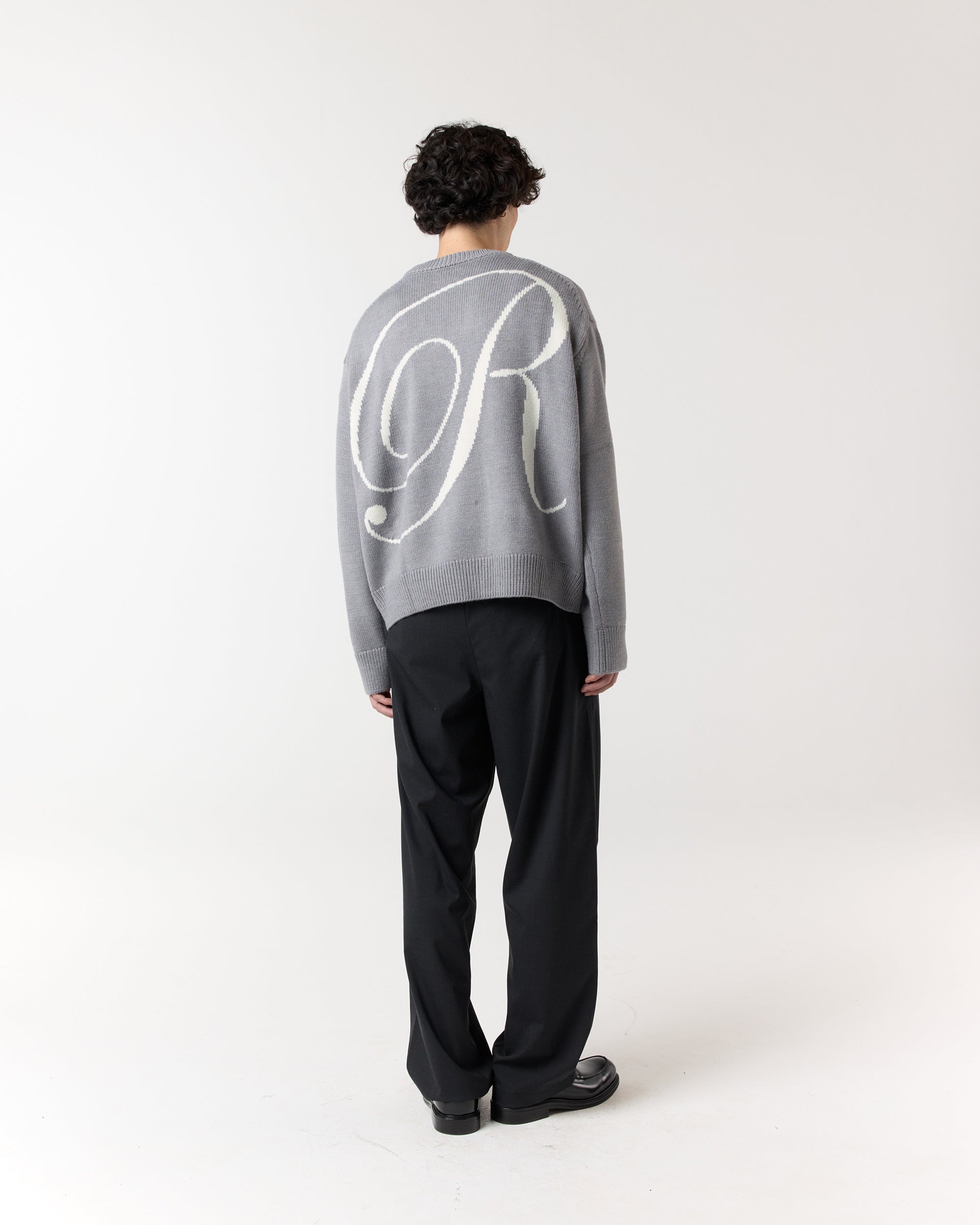 Merino Blend R Knit Sweater - Grey | RONNING, Everyday Uniform