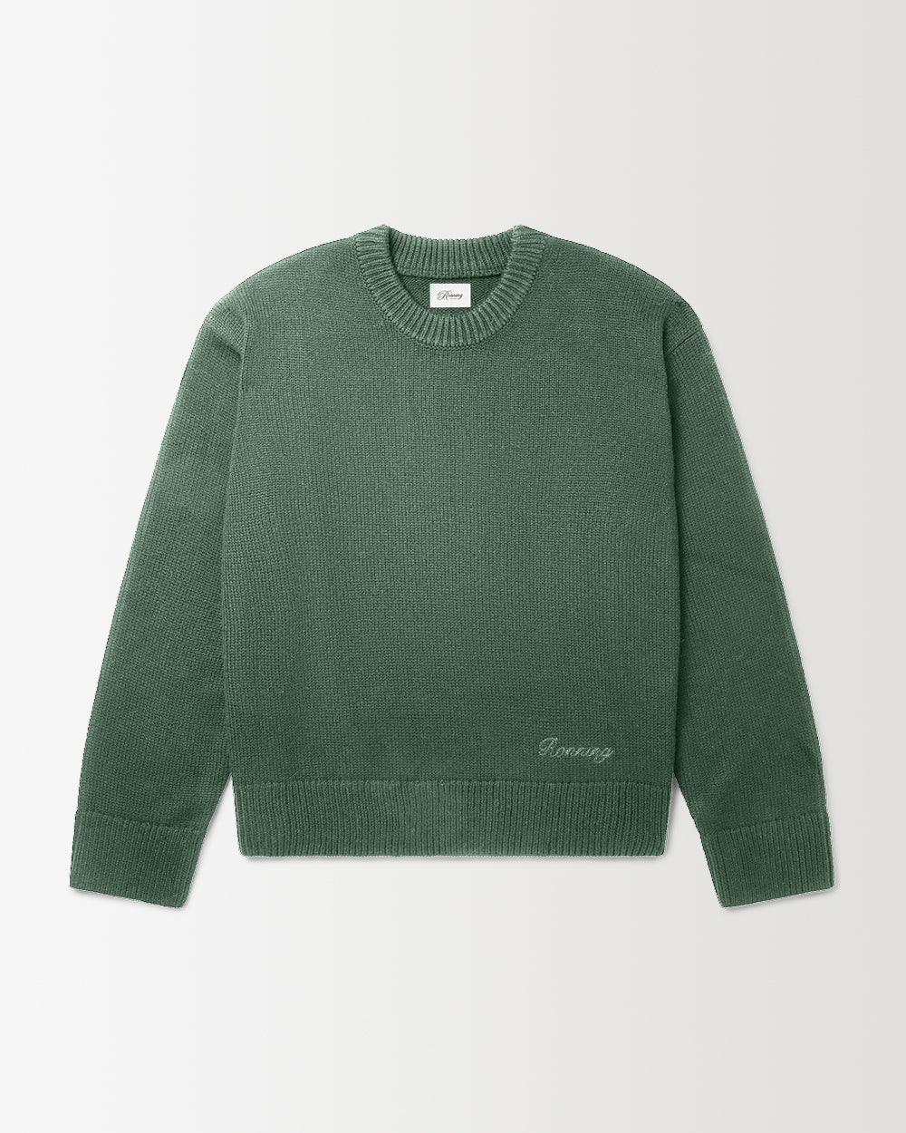 Merino Blend Crew Knit Sweater - Sage Green | RONNING, Everyday Uniform